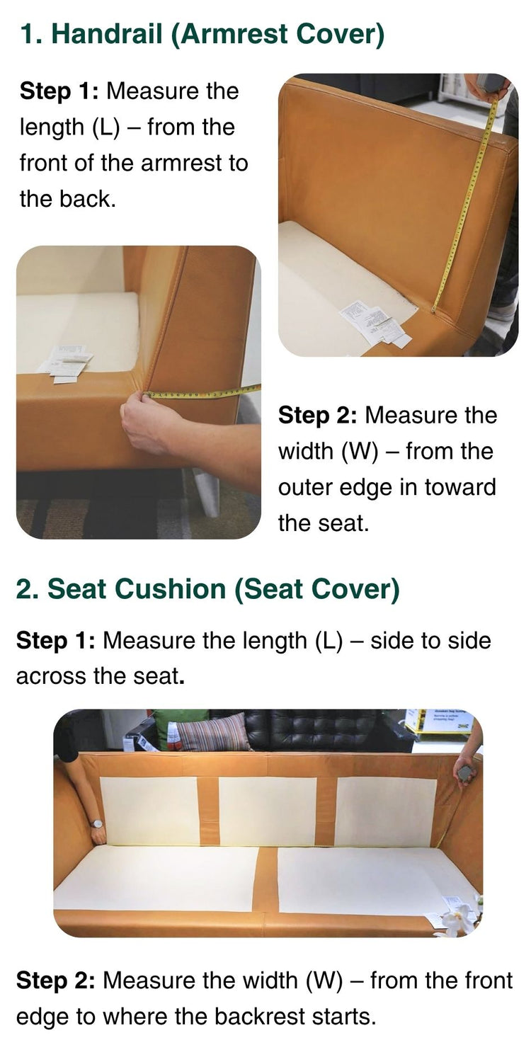 How to measure sofa for throw mat covers – Coverfect